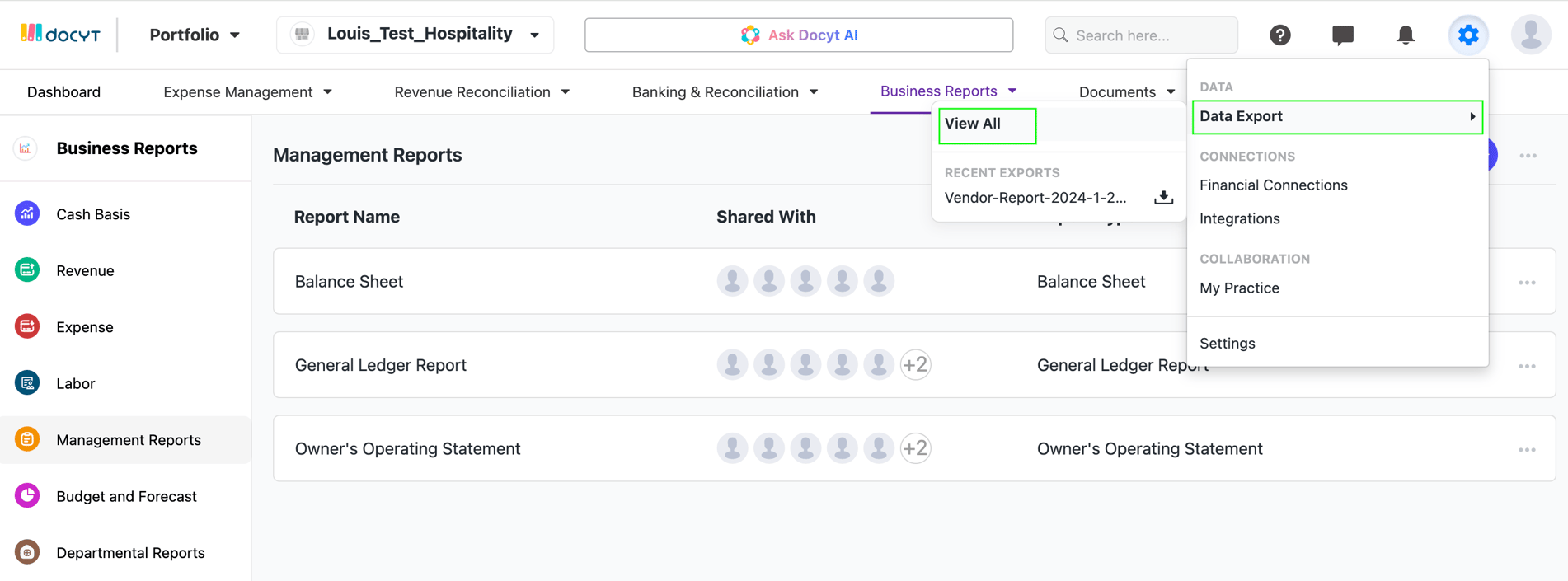 How to Create General Ledger Reports in Docyt
