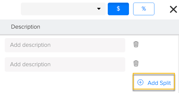 How can I split an invoice among multiple businesses in Docyt?