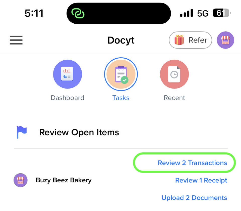 Managing Flagged Transactions with Voice and Upload Features in Docyt ...