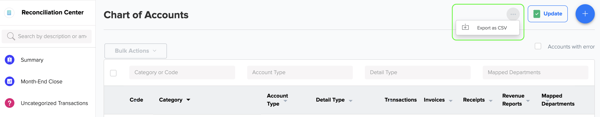 How to Access Chart of Accounts in Docyt