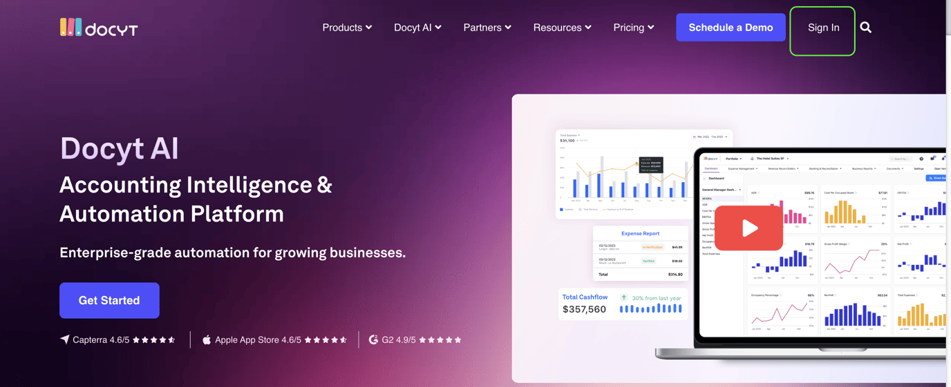 Download the Docyt Mobile App