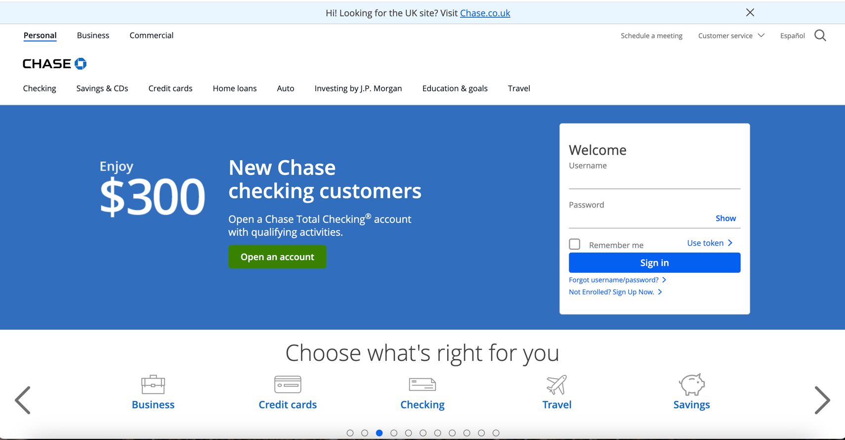 Setting up user access in Chase Bank