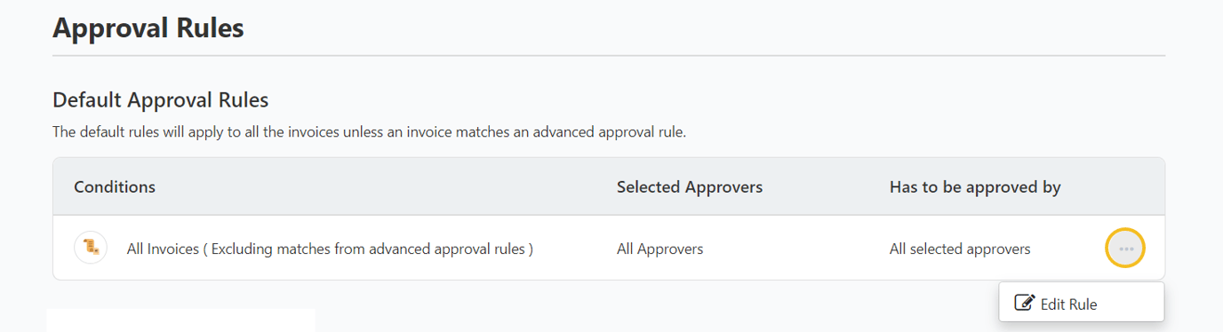 Accounts Payable Approval Settings