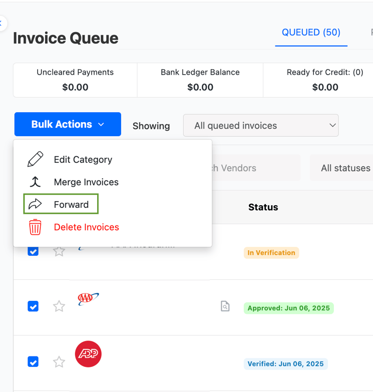 What if you accidentally sent invoices or receipts to the wrong module?