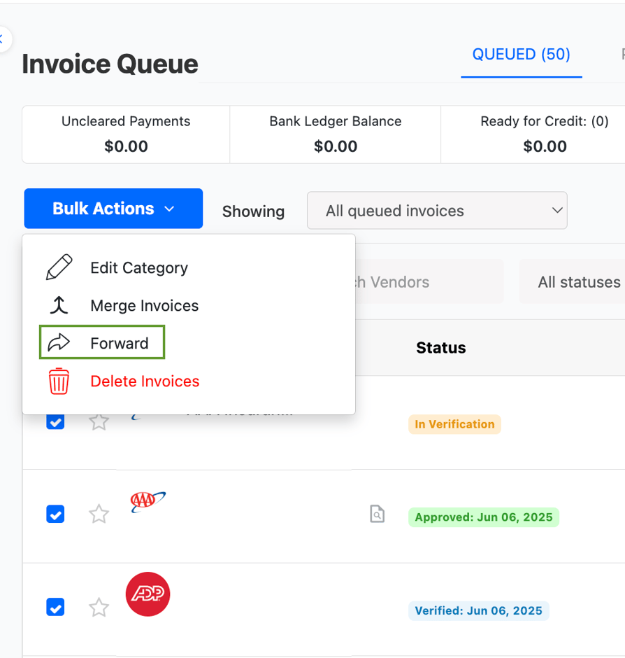 What if you accidentally sent invoices or receipts to the wrong module?