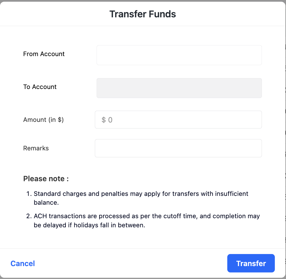 Inter-Account Transfers