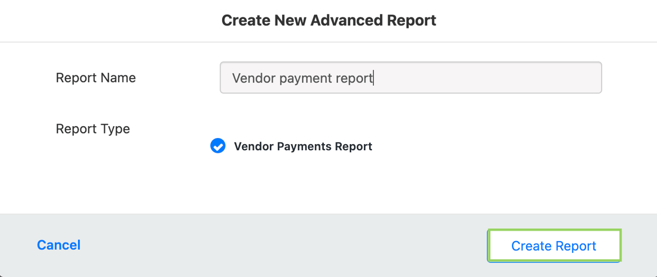 Vendor Payment Reports