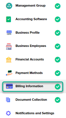 How do I add new billing information in Docyt?