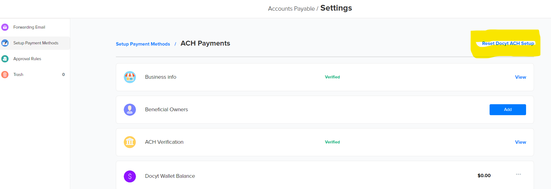 How to Reset & Set Up Payment Methods in Docyt
